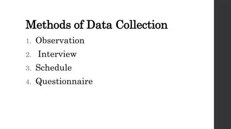 Methods Of Data Collection Sampling Techniques And Methods In Presenting Data Pptx Science