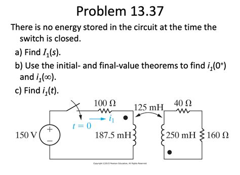 Solved Problem There Is No Energy Stored In The Circuit Chegg