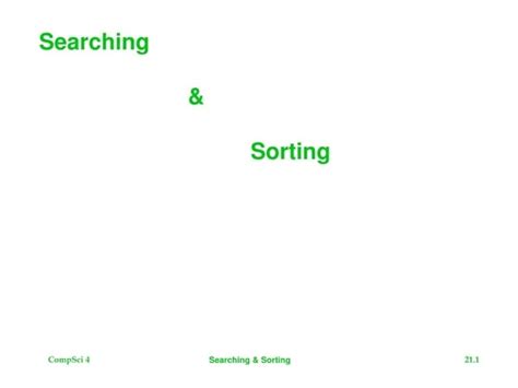 Ppt Searching And Sorting Powerpoint Presentation Id9361188