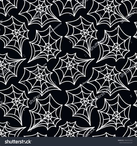Spider Web Seamless Pattern Vector Illustration Stock Vector Royalty Free 1954151419