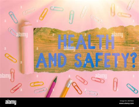 Conceptual Hand Writing Showing Health And Safety Concept Meaning Procedures Intended To