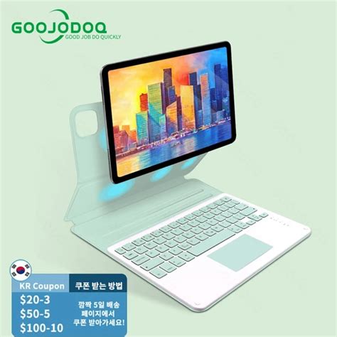 Goojodoq 매직 키보드 매직 키보드 커버 아이패드용 아이패드 에어 4 용 아이패드 프로 11 용 케이스 2021 년 2020 년 2018 년식 아이패드 에어