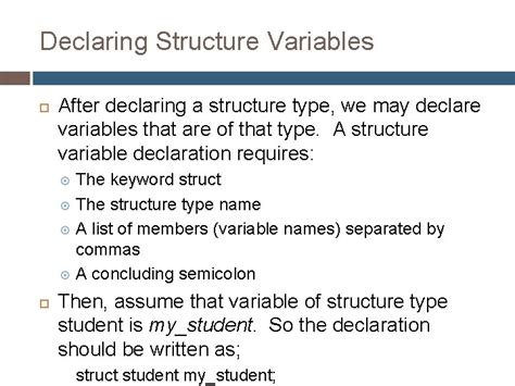 Lecture 10 User Defined Data Types Structure Objectives