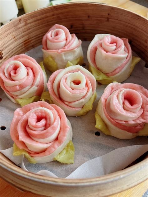 【双色玫瑰花馒头图片】h胡蝶下厨房