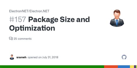 package size and optimization · issue 157 · electronnet electron