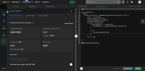 Gfg160 Gfg160 Geekstreak2025 Gfg160 Geekstreak2025 Dsa Mergeintervals Problemsolving