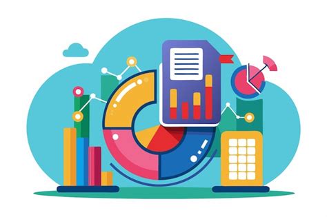 A Vibrant Illustration Depicts Customizable Statistics With Various