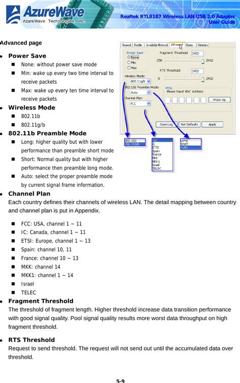 Azurewave Technologies Ga800 Usb Interface Wlan Module User Manual