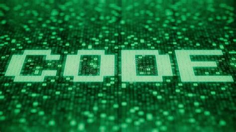 Flashing Hexadecimal Symbols On A Green Computer Screen Compose DATA