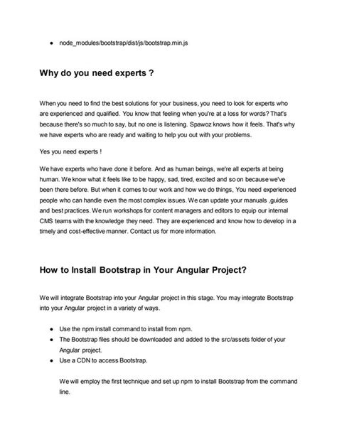How To Add Bootstrap To An Angular Applicationdocx
