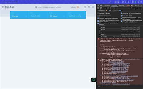 why can t i add other elements to dom vue js gantt dhtmlx