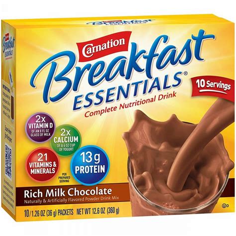 Carnation Breakfast Essentials Complete Nutritional Drink Chocolate
