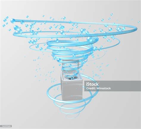 거품과 함께 나선형으로 나오는 푸른 물이 있는 열린 세탁기의 3d 렌더링 3차원 형태에 대한 스톡 사진 및 기타 이미지 3차원 형태 가사 집안일 가정 생활 Istock