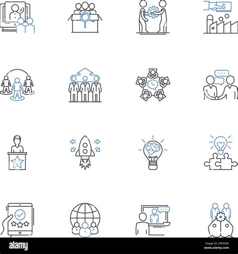 Modern Project Line Icons Collection Sustainable Innovative