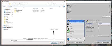 Not Being Able To Save In Build Settings With Exe Questions And Answers Unity Discussions