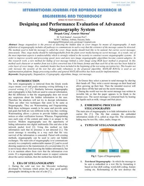 Designing And Performance Evaluation Of Advanced Steganography System