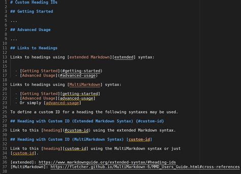 Support Headings With Custom Ids In Markdown Link Validation · Issue