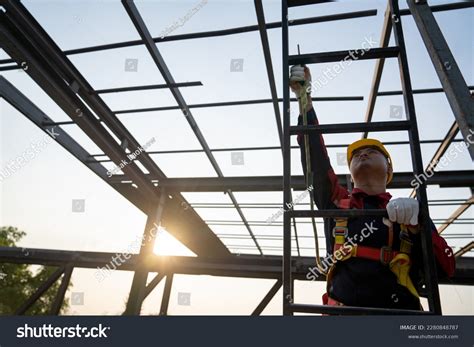 Asian Worker Wear Safety Height Equipment Stock Photo 2280848787 Shutterstock