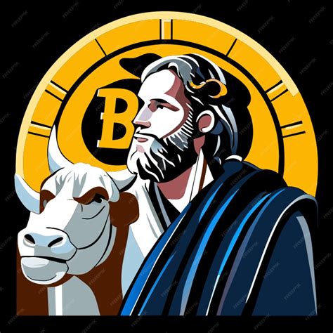 Premium Vector Saint Class With Bitcoin And Bull Market Vector