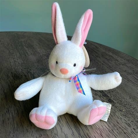 Hallmark Toys Hallmark Squeeze Me Stuffed White Bunny Plush Poshmark