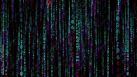 Futuristic Matrix Code Background Cyberpunk Matrix Code Falling Animation Matrix Rain Code