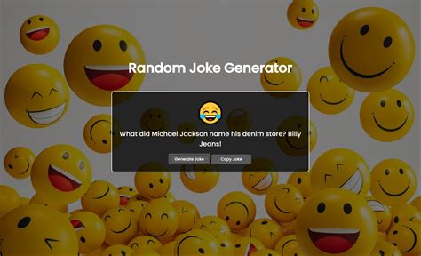 Random Joke Generator Using Html Css And Javascript Sourcecodester