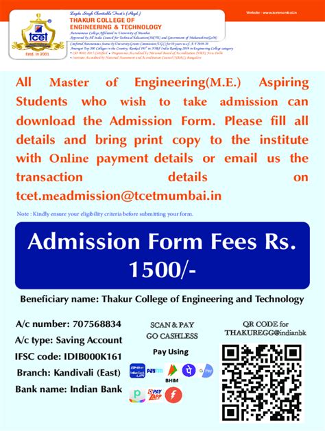 Fillable Online Tcet Thakur College Of Engineering And Technology Fax Email Print Pdffiller