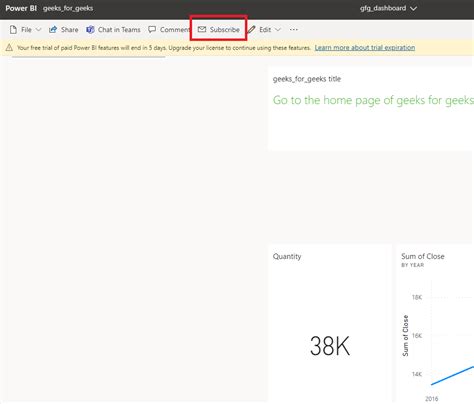 Power Bi Subscribe Dashboard Geeksforgeeks