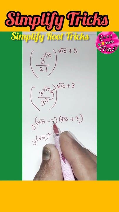 Simplify Tricks Youtubeshorts Mathstricks Shorts Maths Youtube