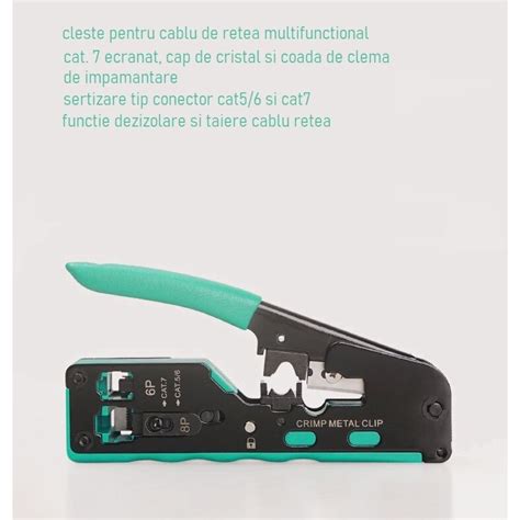 Utp клещи за кримпване на мрежови кабели Ftp Rj45 Rj11 Rj12 конектори преминаване рязане и