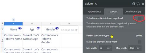 Dynamic Table Columns Need Help Bubble Forum