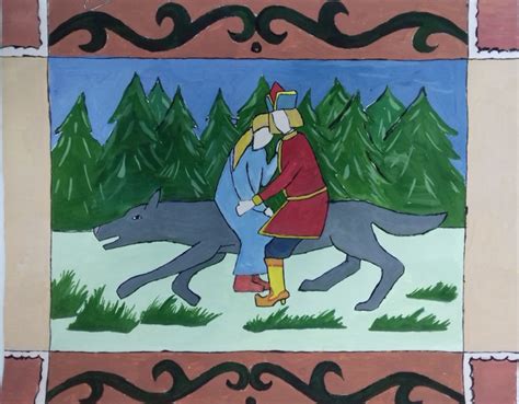 Нарисовать рисунок иван царевич и серый волк 25 фото