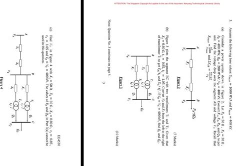 Solved 3 Assume The Following Base Values Sbase 1000mva