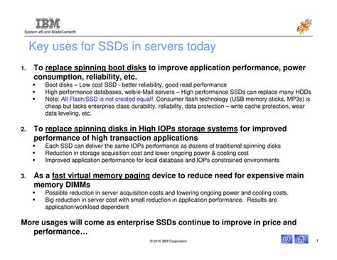 Ibm Solid State In Ex5 Servers Pdf Data Storage And Warehousing