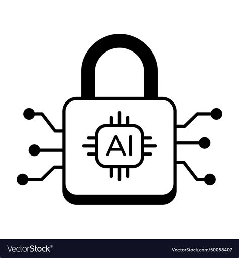 Artificial Intelligence Linear Icon Royalty Free Vector