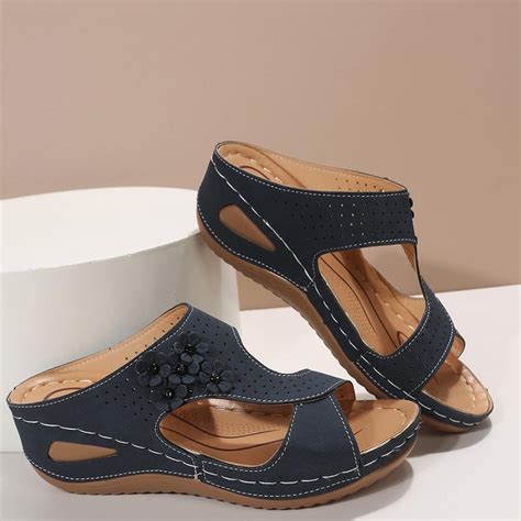 Aueoeo Orthopedic Sandals For Women Beach Sandals Slippers Open Toe