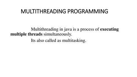 Ppt Multithreading Programming Powerpoint Presentation Free Download