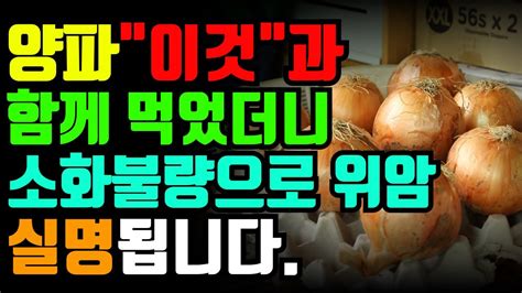 양파의 놀라운 효능 이것과 함께 먹었더니 소화불량으로 위암 실명됩니다 양파와 최고의 궁합인 음식 Top3 건강해지는 최고의 레시피 양파먹는방법 양파부작용 건강 건강정보