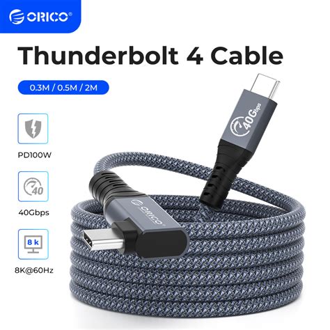 Orico Thunderbolt 4 Cable Usb C Type C Usb 40 100w Pd 40gbps 60hz Fast