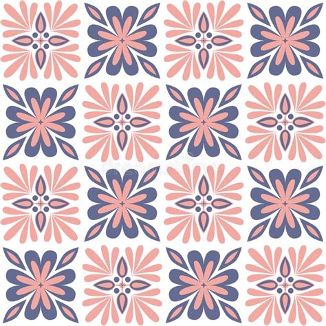 Ceramic Tile Mosaic Design Wall Decoration In Arabic Moroccan Style Vector Illustration Stock