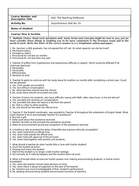 Asynchronous Tasks 1 Ed2 Pdf Teachers Justice