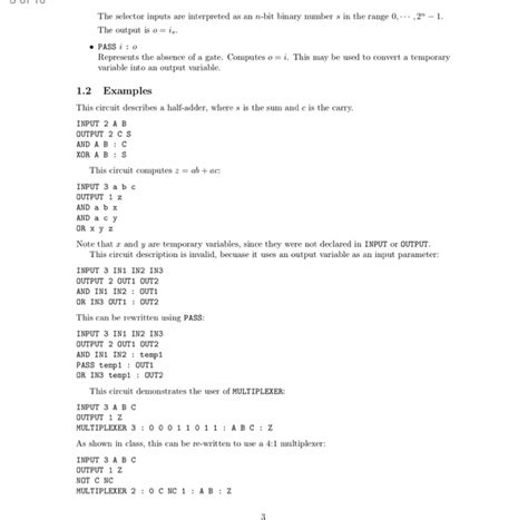 Solved 1 Specification Language In This Language Circuits