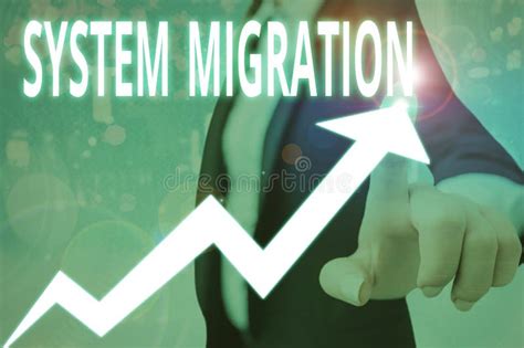 Conceptual Hand Writing Showing System Migration Business Photo Showcasing Moving From The Use