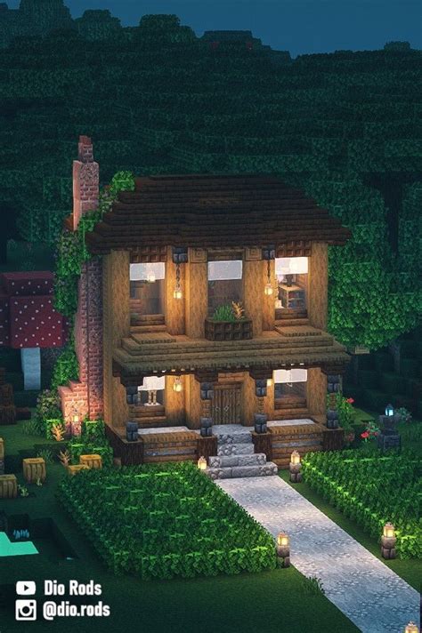 Minecraft Dark Oak and Spruce House Small Mansion Déco minecraft Deco Minecraft
