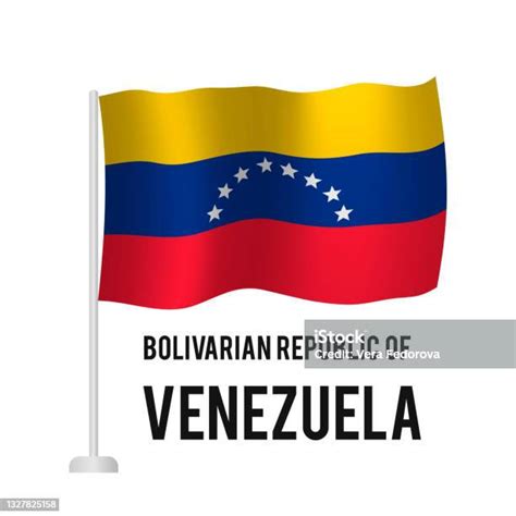 베네수엘라의 국기는 흰색에 고립 타이포그래피 포스터 배너 전단지 스티커 인사말 카드 엽서용 벡터 템플릿 공휴일에 대한 스톡 벡터 아트 및 기타 이미지 Istock