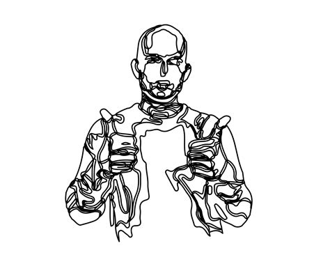 Man Line Art Illustration Vector Art At Vecteezy