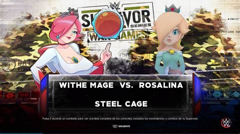 Wwe K Withe Mage Vs Rosalina Steel Cage Match Youtube