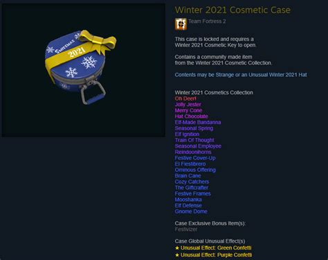 Tf2 Case Exclusive Bonus Items Not Displaying In Client Ui · Issue 3927 · Valvesoftware