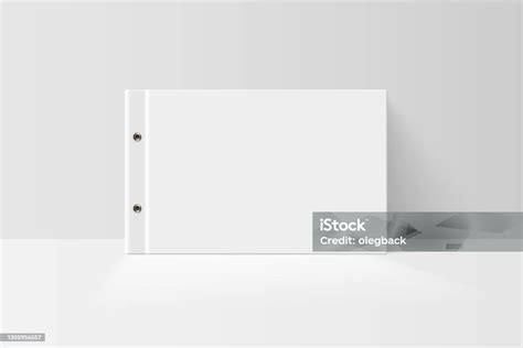 소책자 또는 노트북 모의 책 벡터 일러스트의 빈 흰색 표지 화이트 카탈로그 앨범 또는 저널 디자인 프레젠테이션의 소프트커버