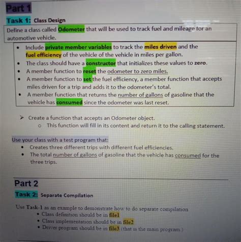 Solved Part 1 Task 1 Class Design Define A Class Called
